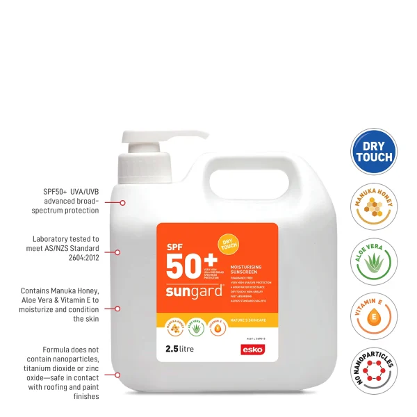 Esko SunGard SPF50+ Sunscreen, 2.5L Pump Bottle
